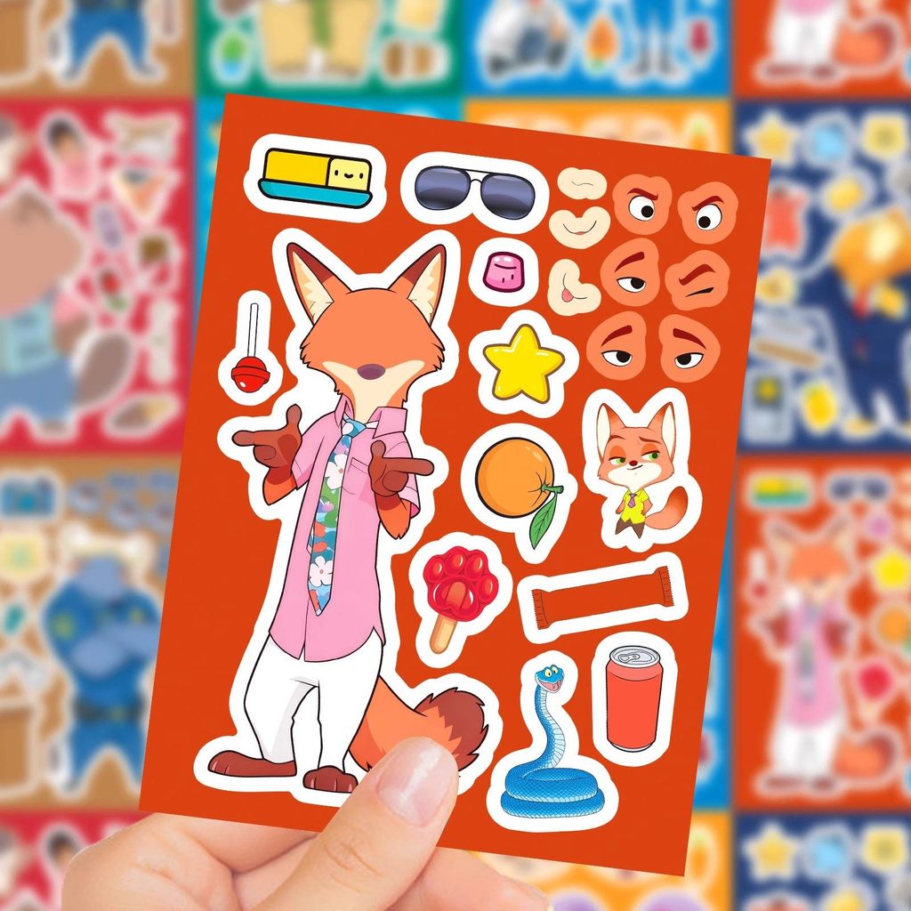 Cartoon Zootopia 2 Toy Puzzle Stickers Complete Set for Children's DIY ...
