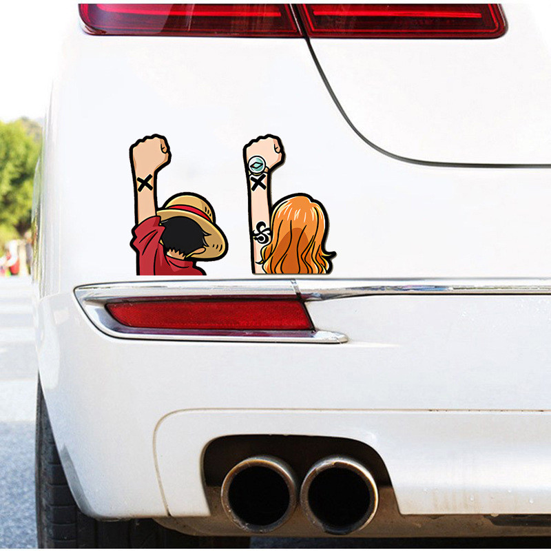 One Piece Luffy Car Sticker Scratch Block Front Bumper Anime Zoro ...