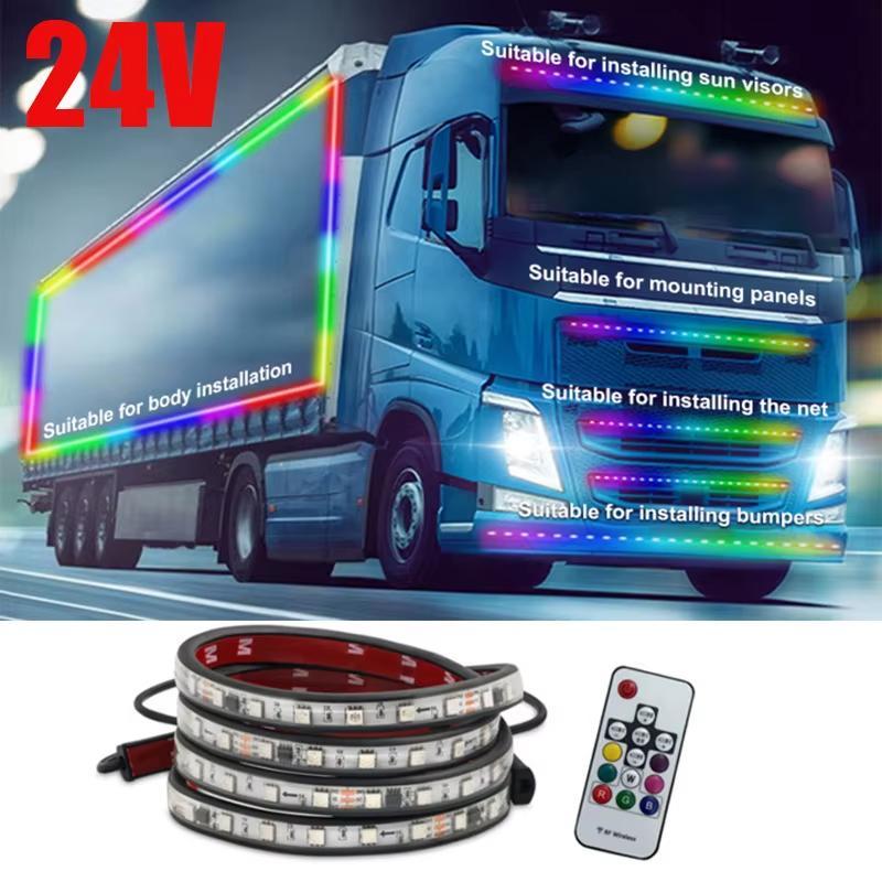 Truck LED light strip, 12-24V wide voltage, RGB sequential flowing ...