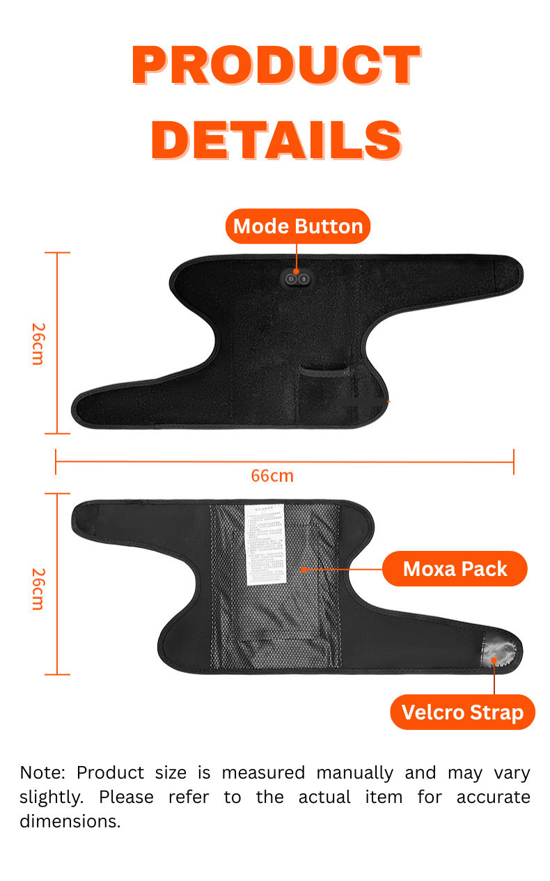 Electric Heated Knee Massager Pad | Vibration & Hot Compress Therapy ...