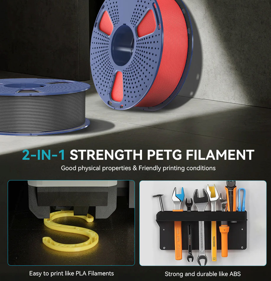 Sunlu PETG 3D Printer Filament 1.75mm 1.0KG - No Bubbles No Jamming ...