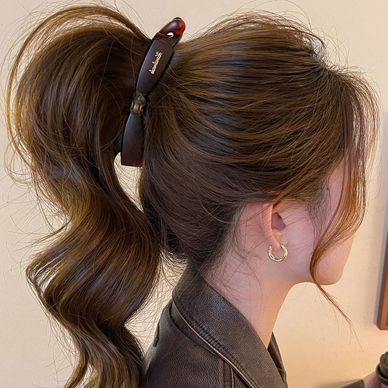 2026 New Simple Pony Banana Clip High Ponytail Vertical Clip High-end ...