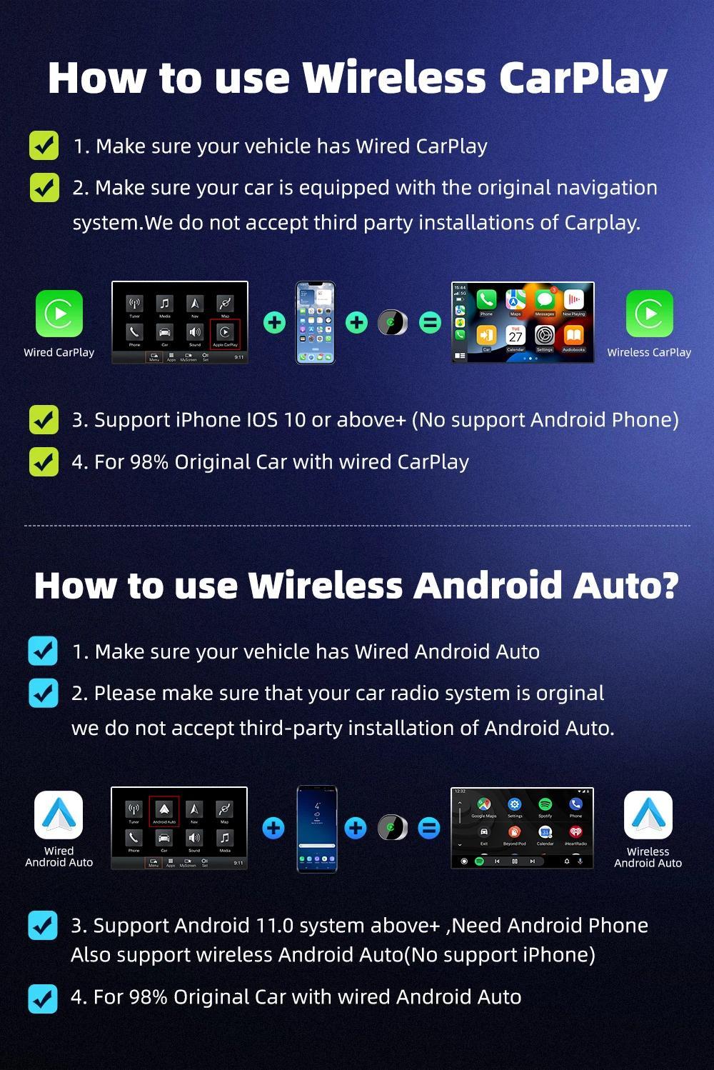 2025 2-in-1 Wireless CarPlay Adapter | Dual Port USB/Type-C | Faster ...