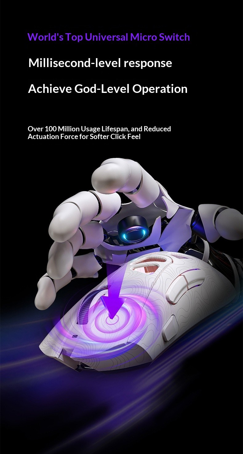 FURYCUBE G11 Hollow Out Tri-Mode Wireless Mouse - PAW3311 Lightweight ...