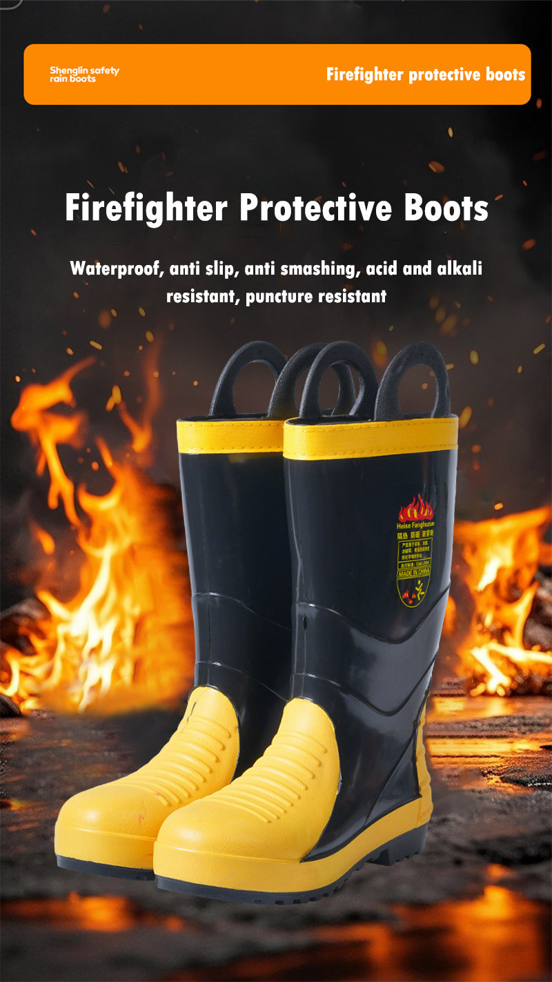 Fire Rescue Boots Chemical-resistant Flame-retardant Boots Outdoor ...