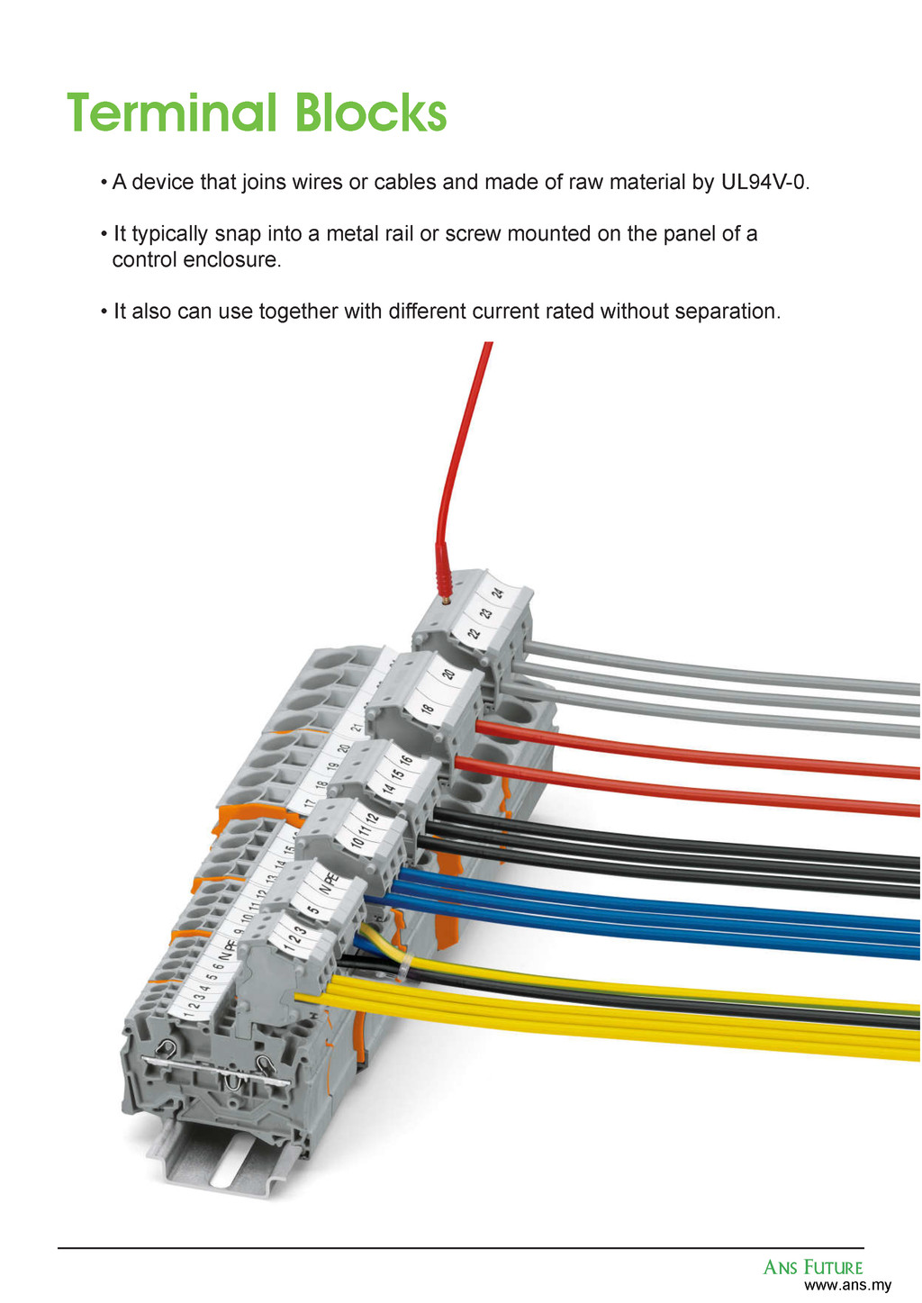 KW TB Series 15A 25A Terminal Block Barrier Strip Solid Type Double Row ...