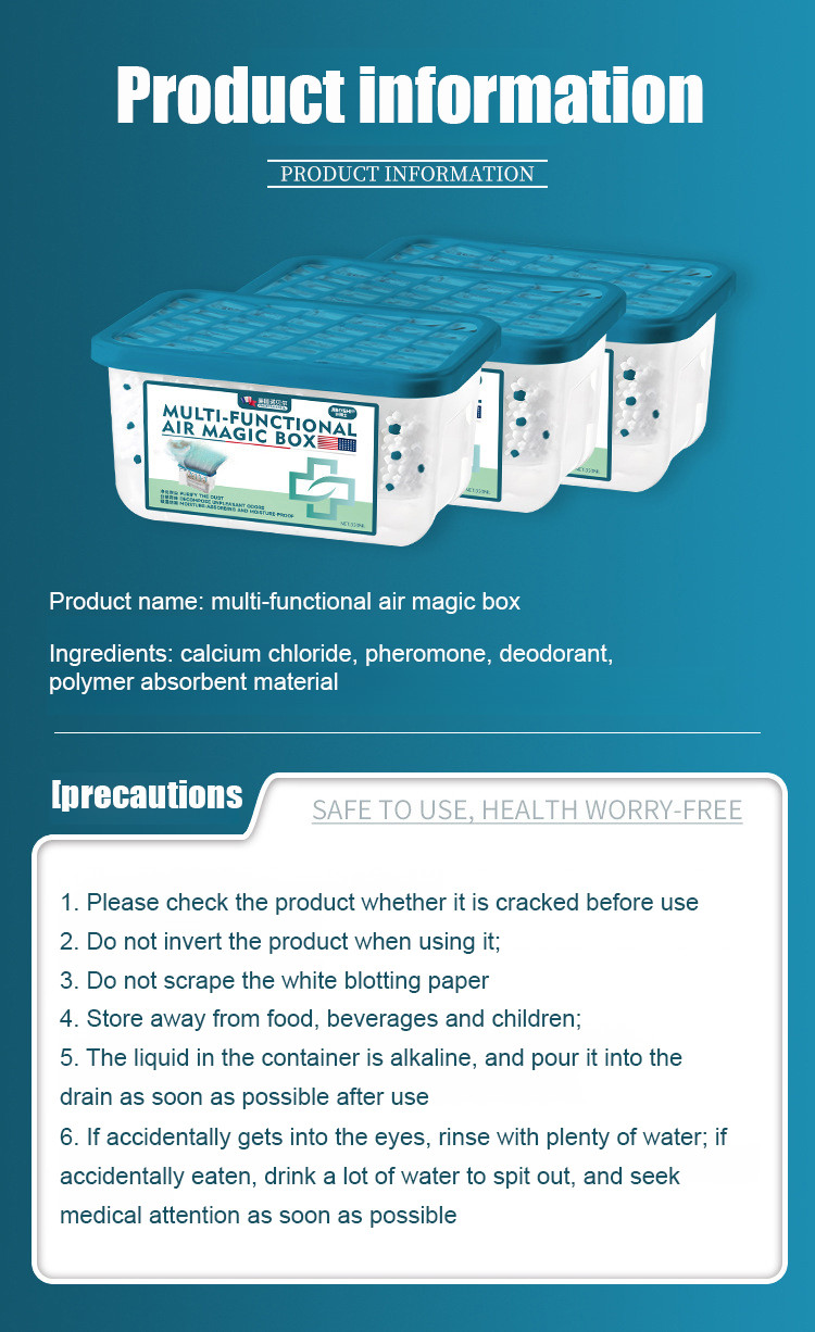Moisture-absorbing Dust-removing Air Magic Box Long-lasting Freshness ...