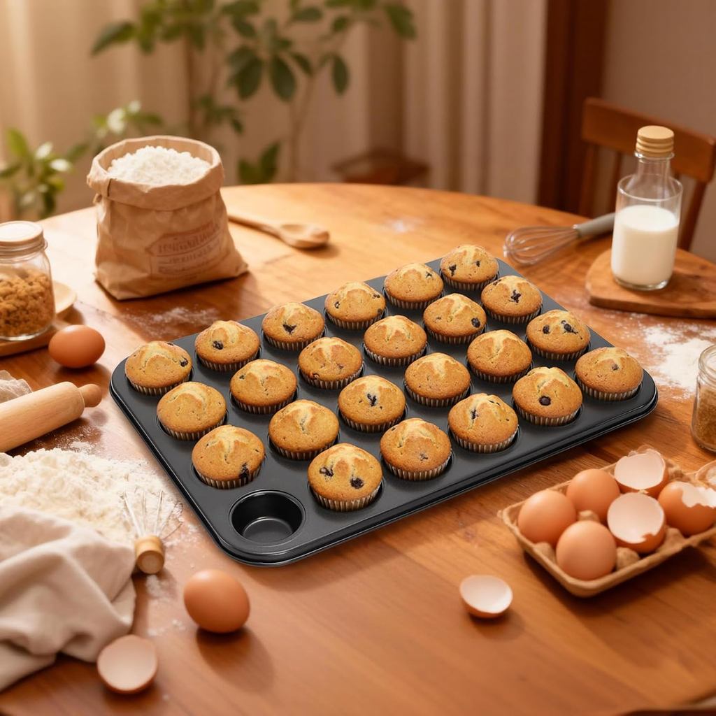 6/9/12/24 Holes Cupcake Baking Tray Non-Stick Carbon Steel Cake Tray ...