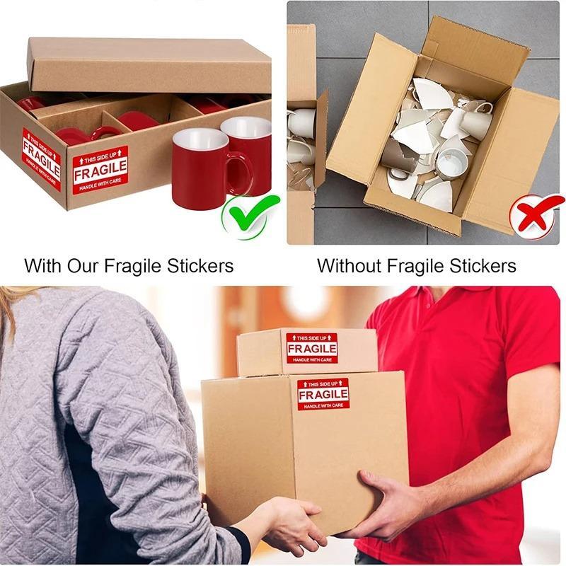 250PCS Fragile Stickers Handle with Care Fragile Warning Labels ...