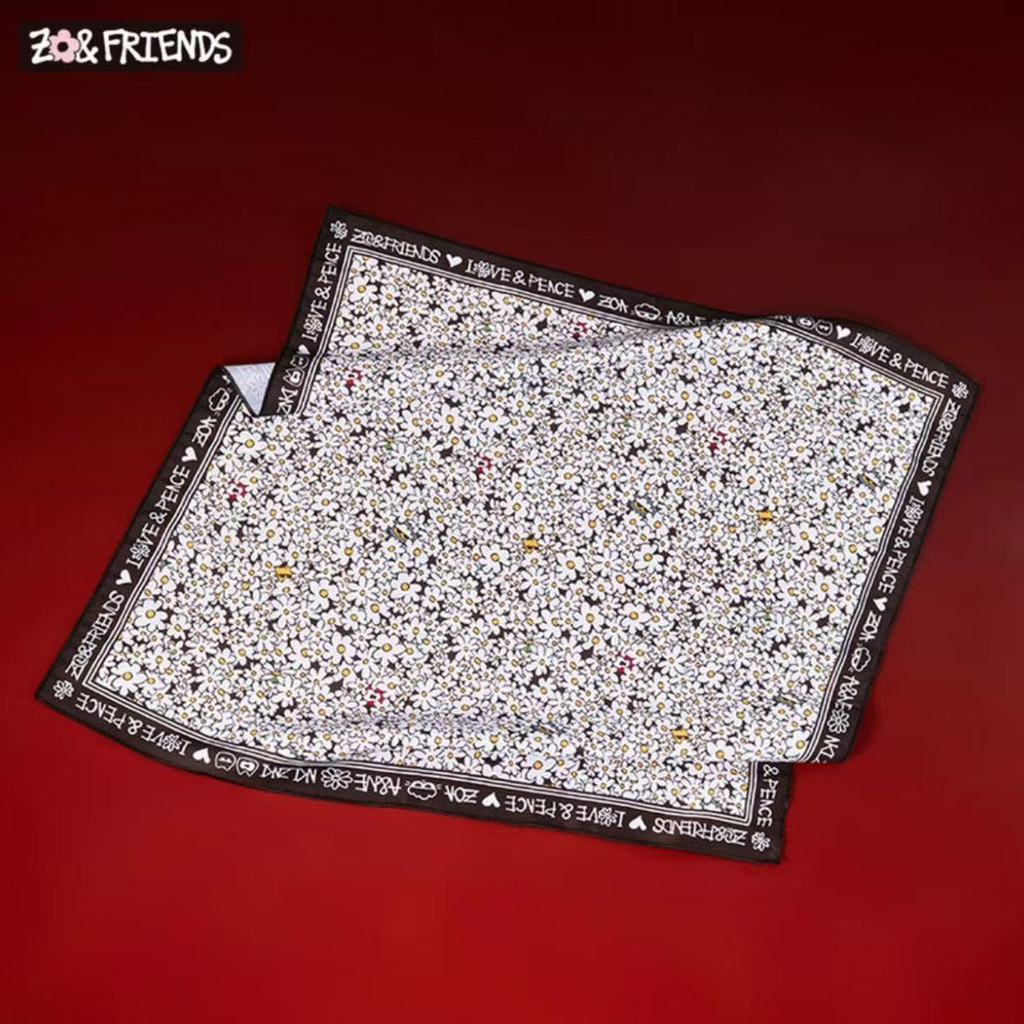 Kpop Idol G-DRAGON Collaboration ZOAFRIENDS X ZOA Handkerchief Cotton ...