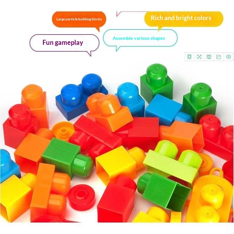 LODER 88pcs Kids Building Blocks Toy Colorful Large Blocks Educational ...
