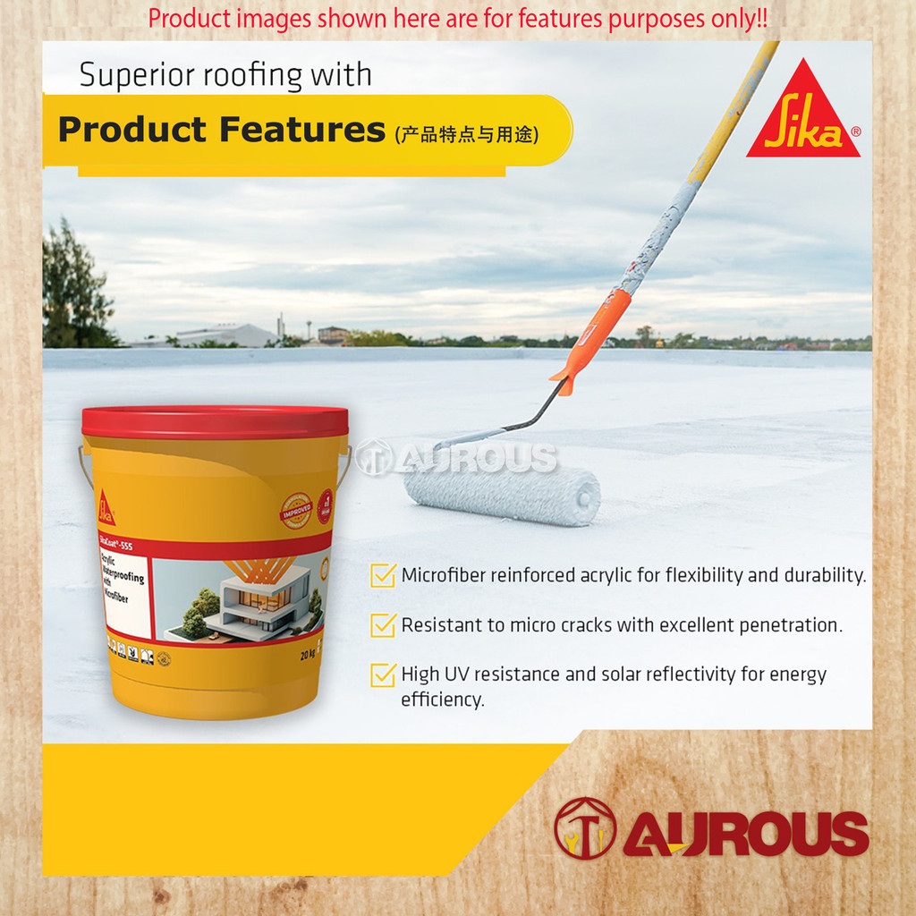 SIKA SIKACOAT 555 MICRO-FIBER REINFORCED ACRYLIC WATERPROOFING COATING ...