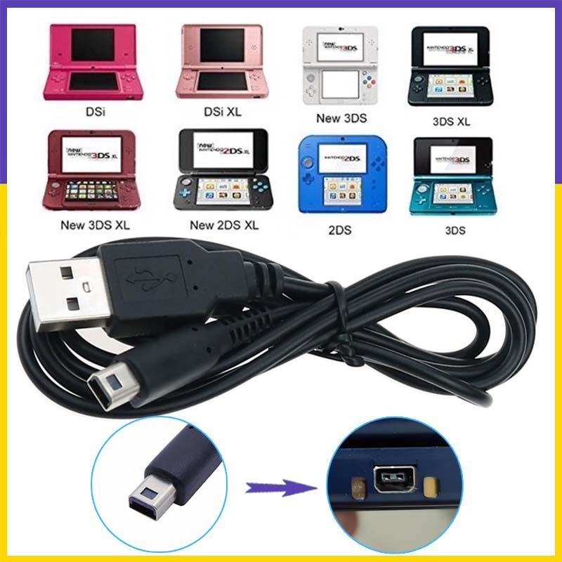 【Fast Ship】USB Data Charger Charging Power Cable Cord for Nintendo New ...