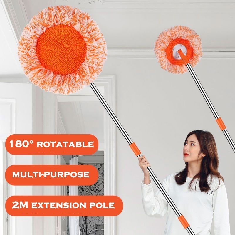 2M Extendable Rotating Sunflower Mop All Purpose Floor and Windows ...