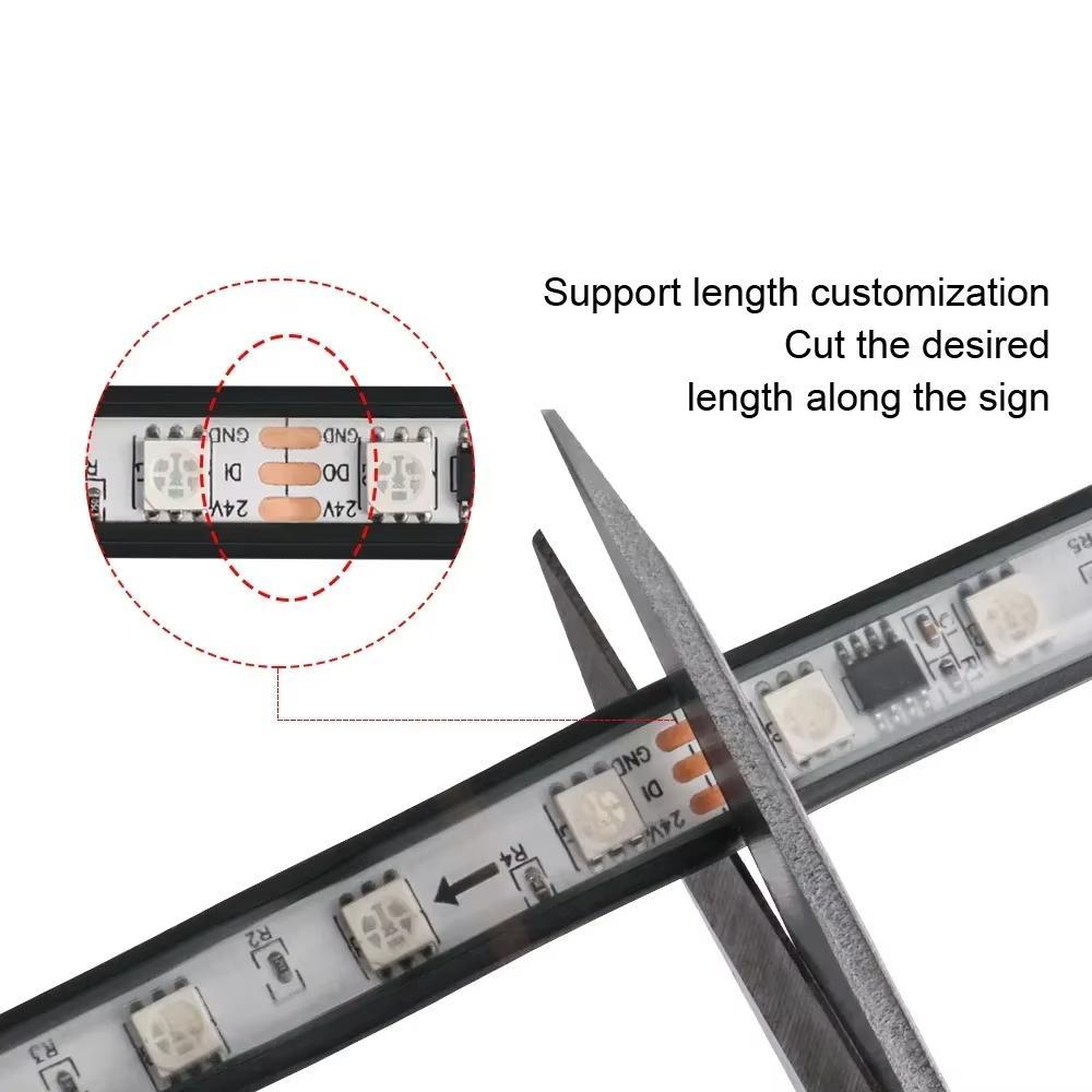 Truck LED light strip, 12-24V wide voltage, RGB sequential flowing ...
