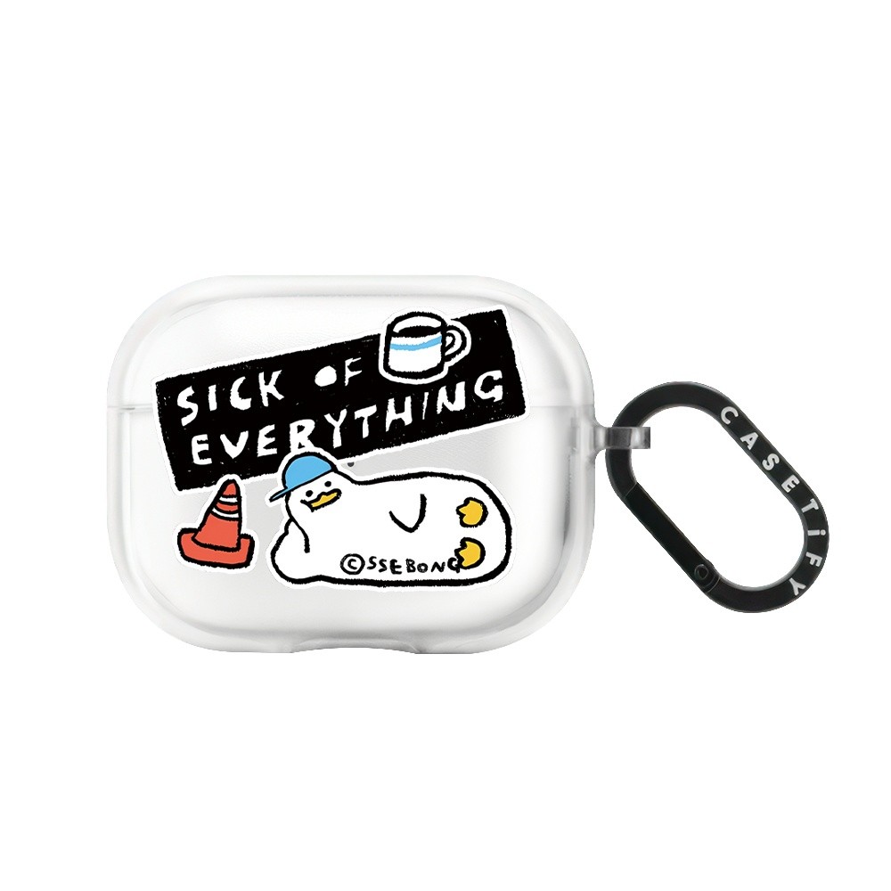 Transparent Cartoon Lazy Duck AirPods Case for AirPods Pro3/Pro2/Pro ...