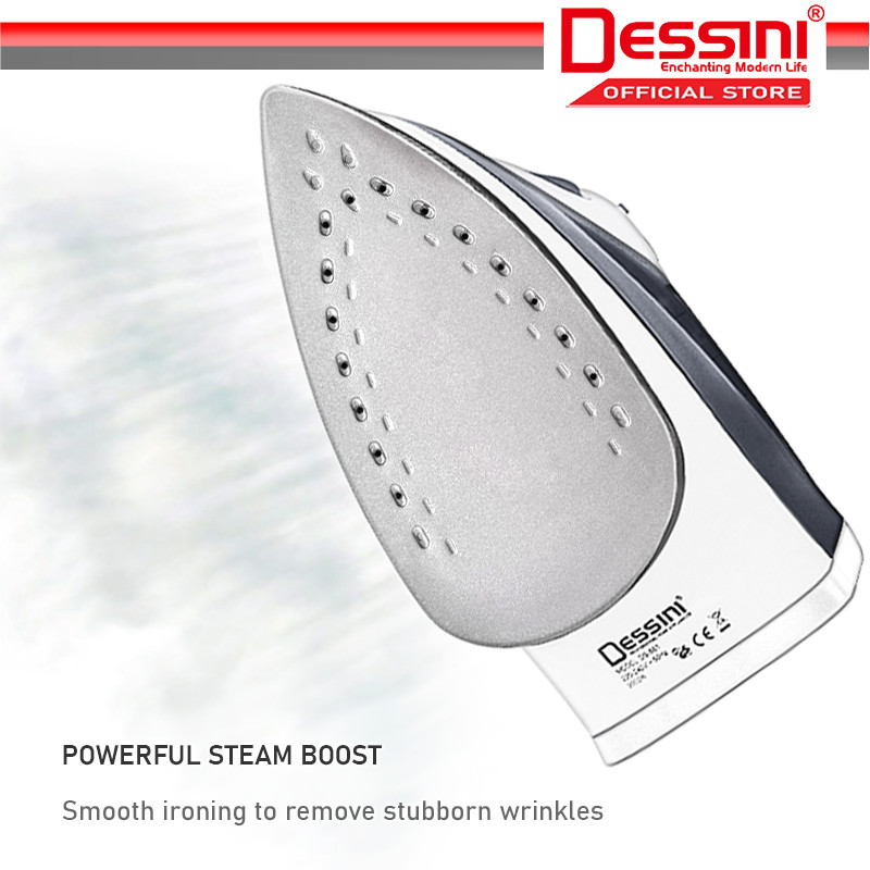 DESSINI ITALY 1400W Electric Ceramic Soleplate Garment Steam Iron ...