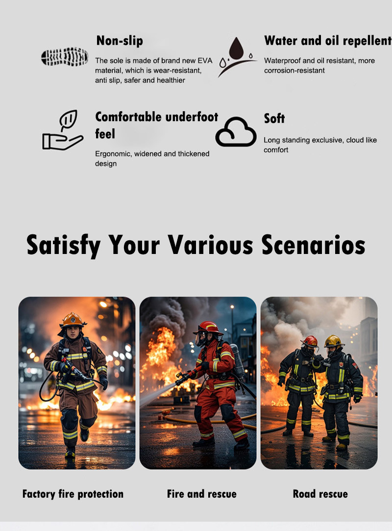 Fire Rescue Boots Chemical-resistant Flame-retardant Boots Outdoor ...