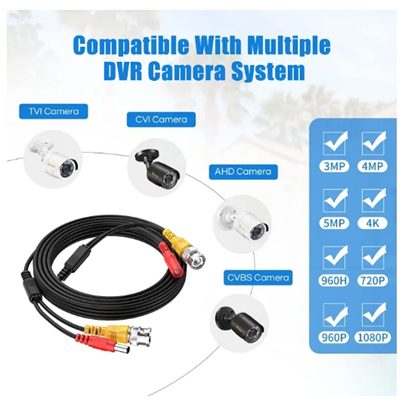 【Fast Delivery】10M 20M 30M 40M 50M BNC RG59 Video DC Power Siamese ...
