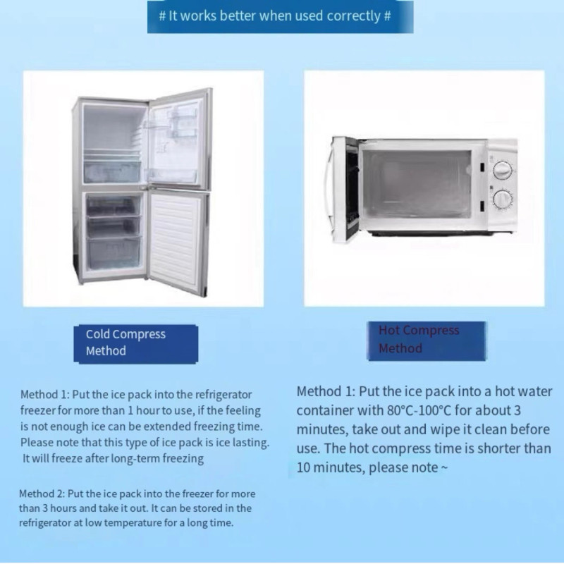 Hot Cold Gel Pack Reusable Wearable Ice Pack for Muscle Strain Sprain ...