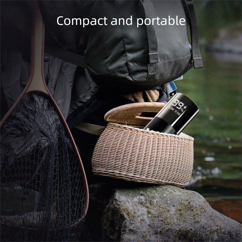 TOPOP Aquarium Pump 2400 mAH Rechargeable Oxygen Pump Fish Dual-Motor ...