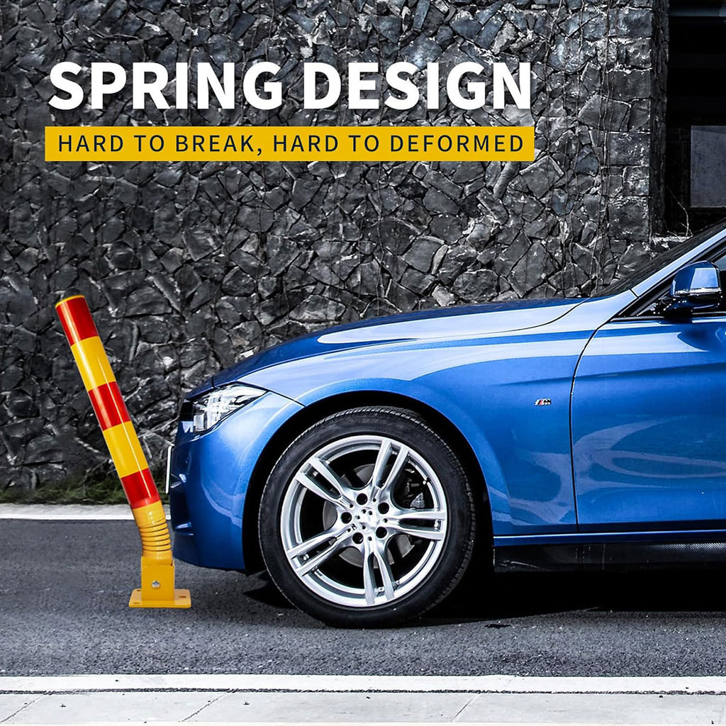 🇲🇾24H🚚 Heavy Duty Car Parking Bollard Safety Pole Lockable Vehicle ...