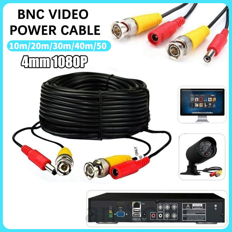 【Fast Delivery】10M 20M 30M 40M 50M BNC RG59 Video DC Power Siamese ...