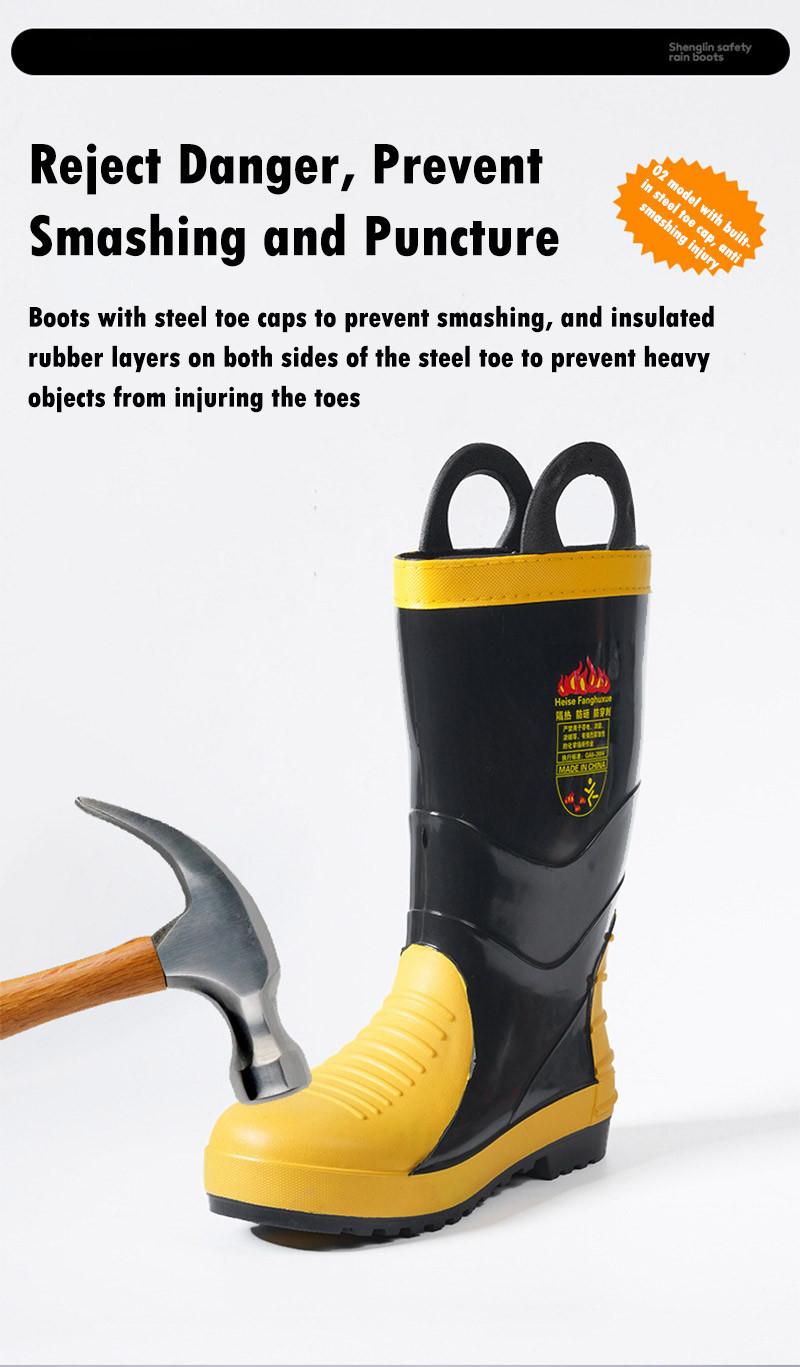 Fire Rescue Boots Chemical-resistant Flame-retardant Boots Outdoor ...