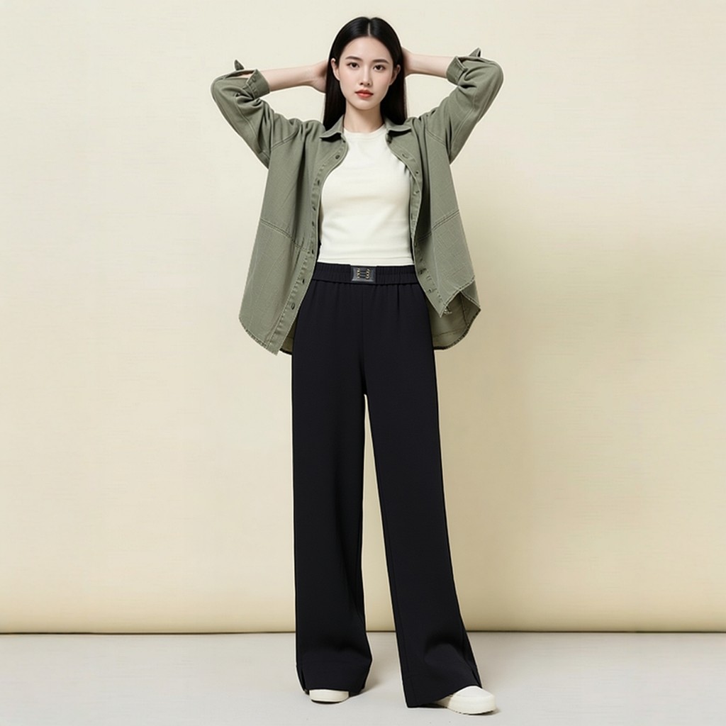 Casual Soft Cloud Pants - Slimming Straight Wide-Leg Design for Women ...