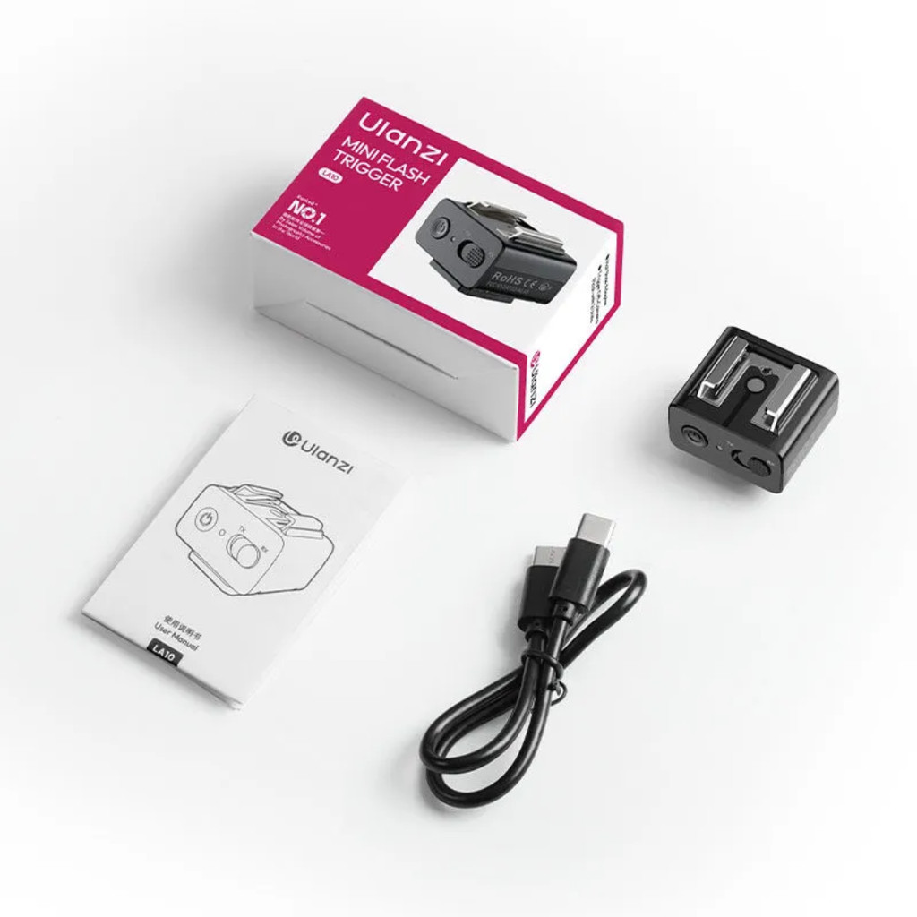 Ulanzi LA10 Mini Flash Trigger with Hot Shoe Mount Digital Cameras ...