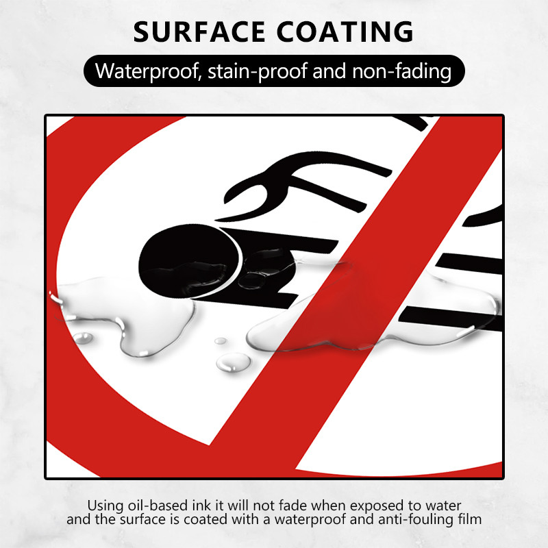 No Camera No Smoking No Parking Premium Waterproof PVC Warning Sticker ...