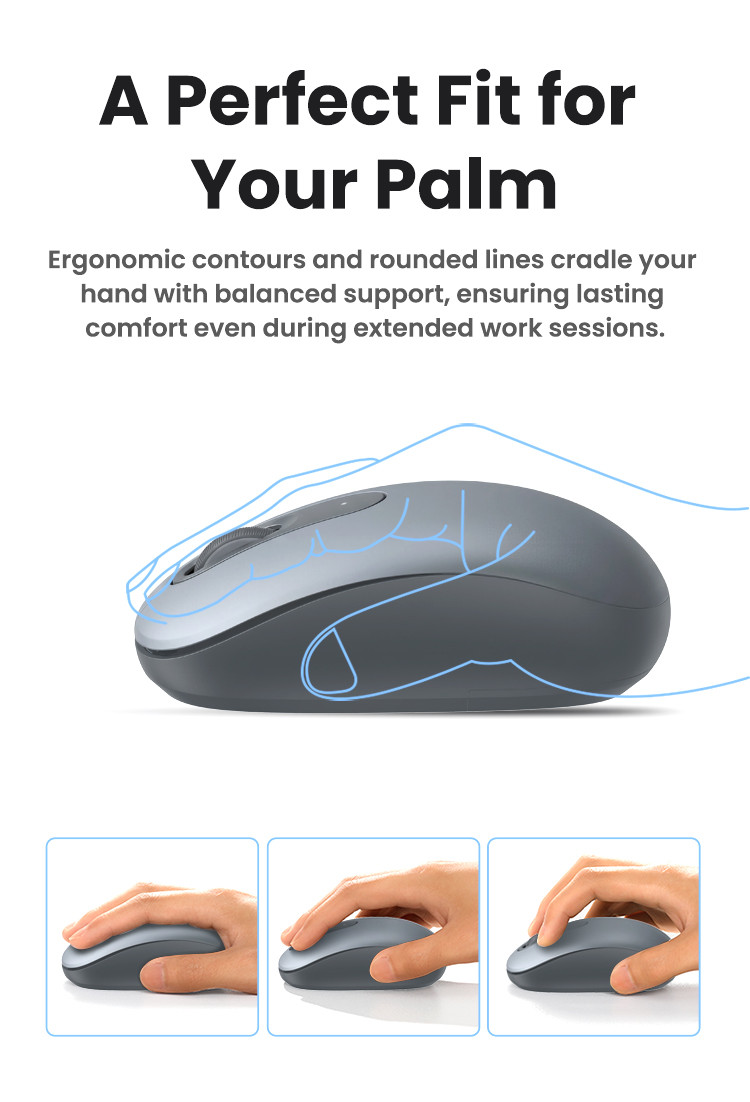 UGREEN Wireless Bluetooth Mouse 2400DPI 2.4G USB Dongle Dual Mode ...