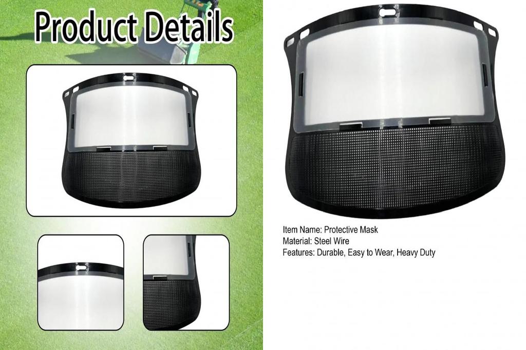 HUA_ Protective Face Shield Mesh Face Shield for Gardening Heavy Duty ...