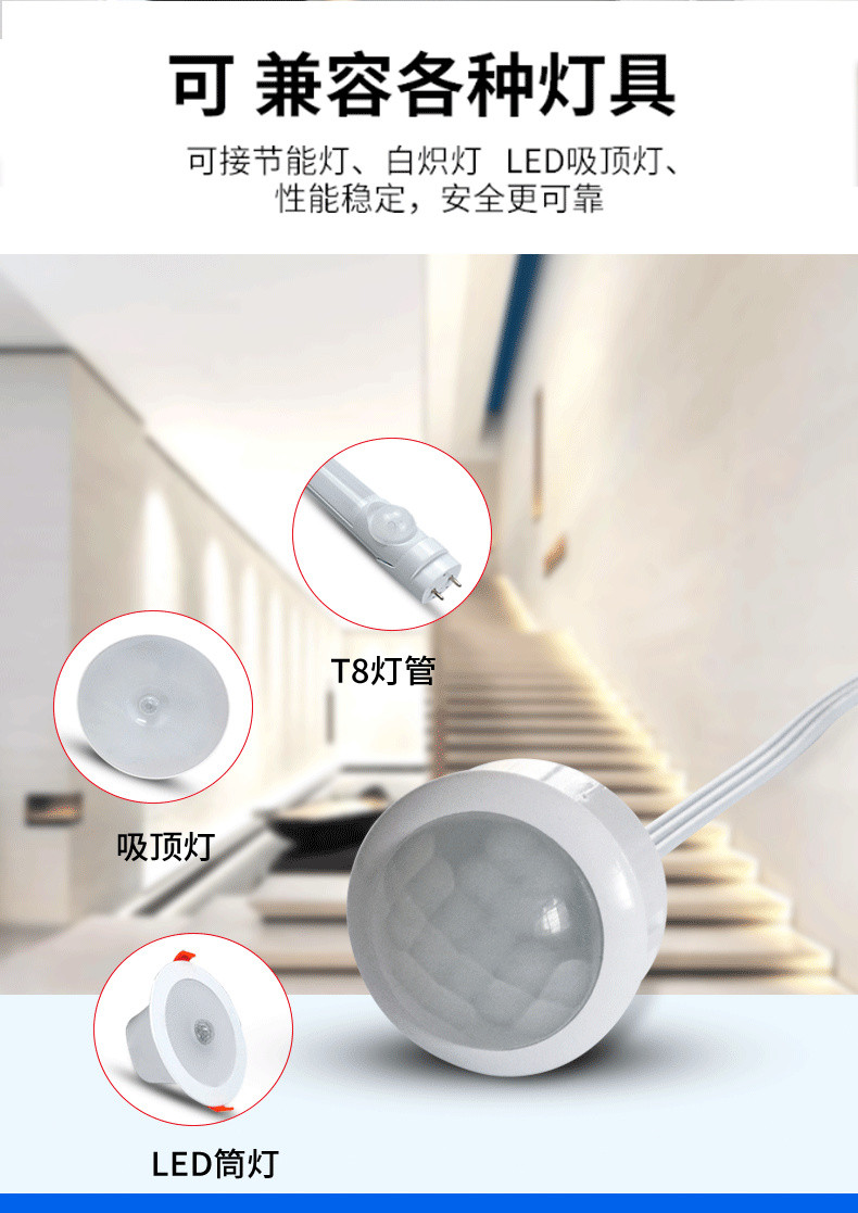 Taoyuan Shipment Human Body Sensor Switch Infrared Head Corridor Garage ...