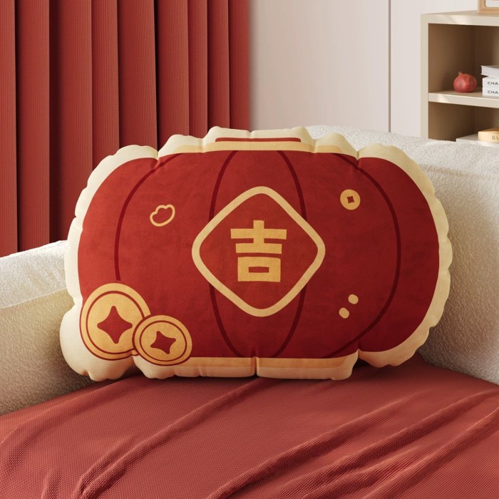 Festive New Year Young Luxury Chinese New Year Sofa Pillow Core ...