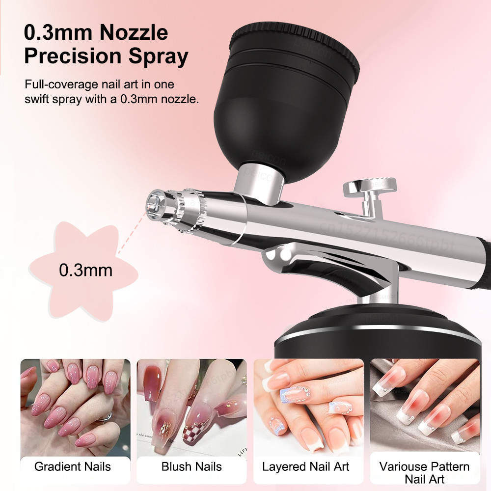 Airbrush Nail with Compressor Portable handheld Airbrush Painting ...