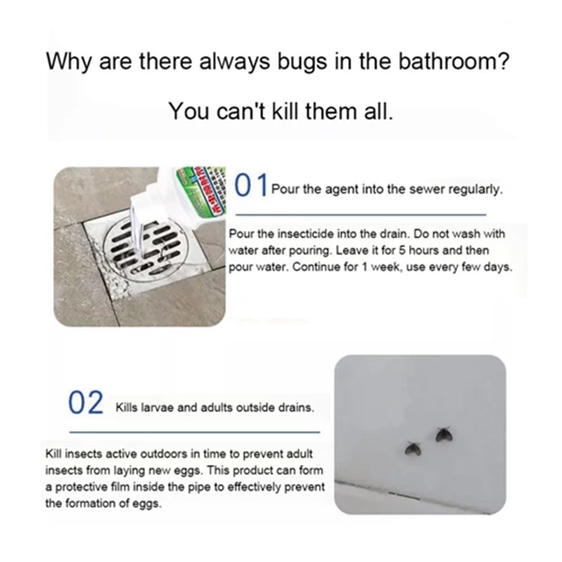 Drainage Insecticide 500ml Cockroach Repellent Centipede Repellent ...