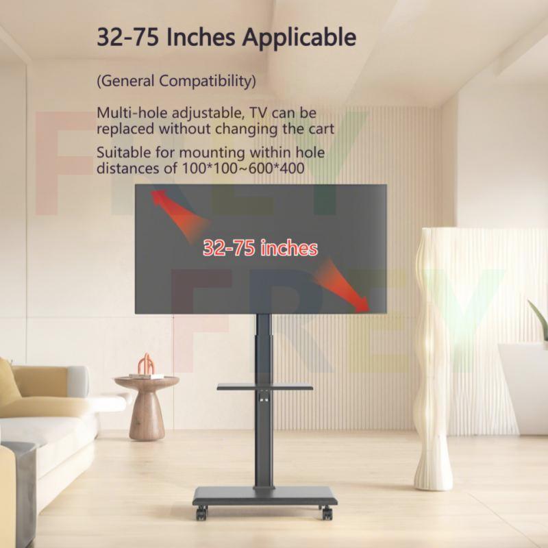 Mobile TV Stand 32-75 Inch Universal Adjustable Angle TV Floor Stand ...