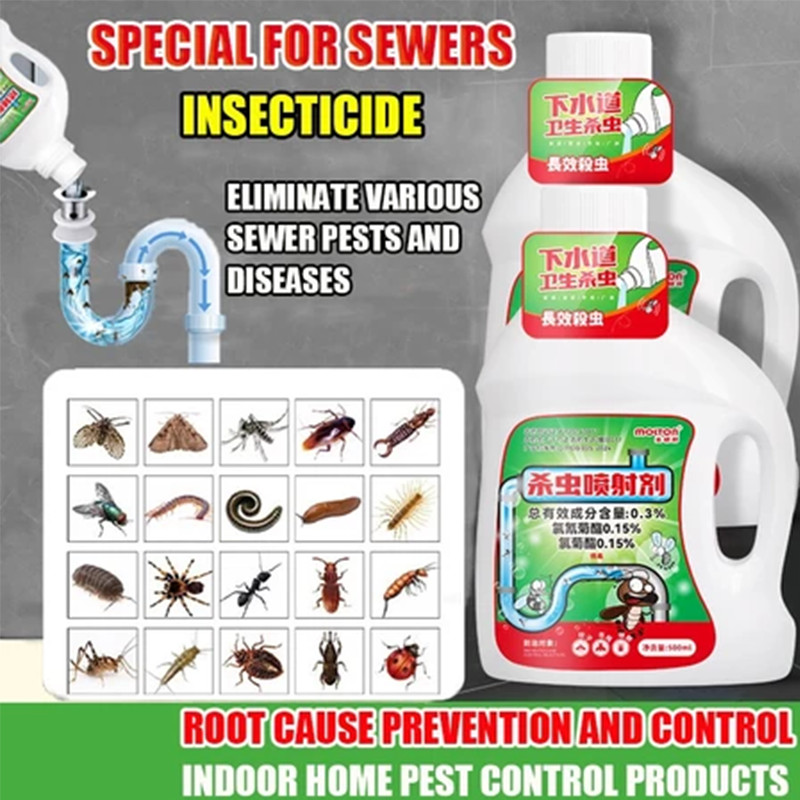 Drainage Insecticide 500ml Cockroach Repellent Centipede Repellent ...