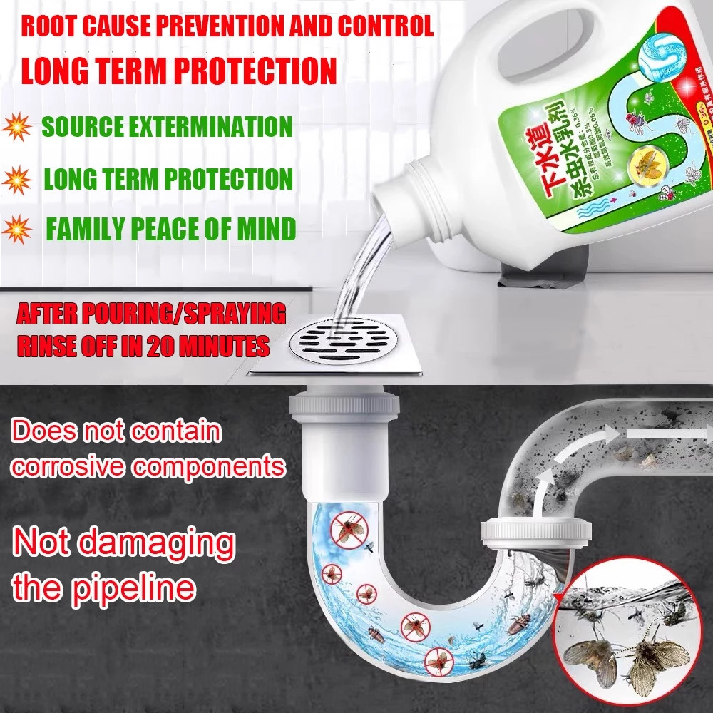 Drainage Insecticide 500ml Cockroach Repellent Centipede Repellent ...