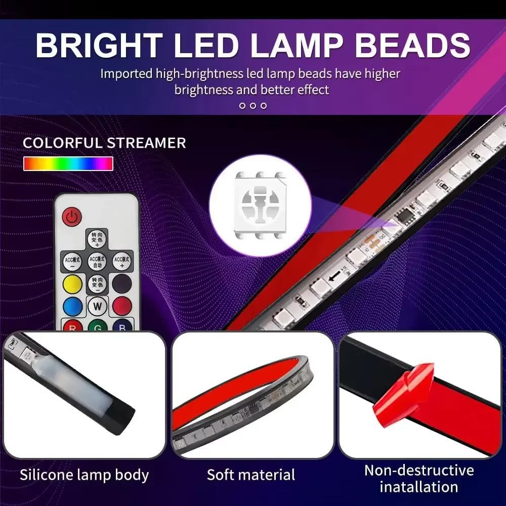 Truck LED light strip, 12-24V wide voltage, RGB sequential flowing ...