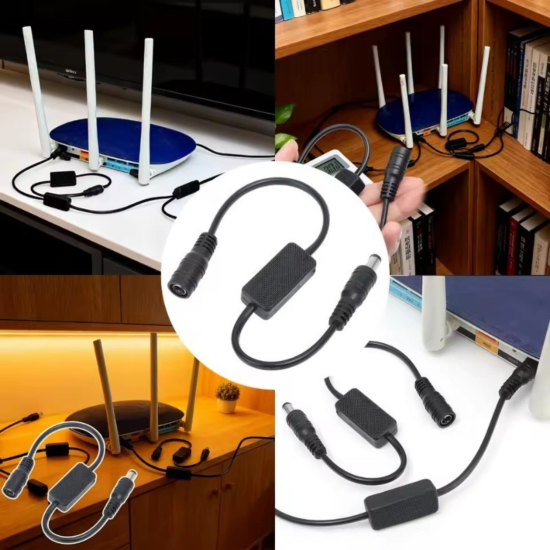 Automatic Router Reboot Device with Timer Function, 30cm Cable for ...