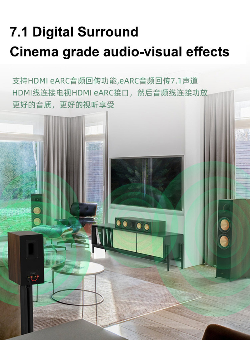8K 60hz HDMI Audio Extractor 4K144Hz HDMI 2.1 Video Converter support ...