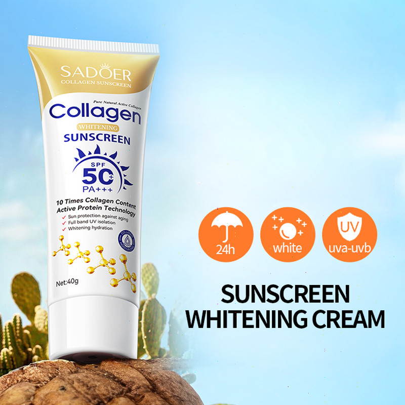 [ROREC] SADOER Collagen Whitening Sunscreen SPF50+ PA+++ Sun Protection ...