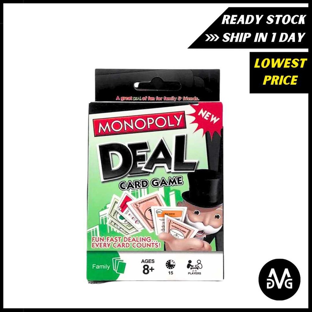 Monopoly Deal Card Game Combo Series Kad Monopoly Billionaire Mini Game ...