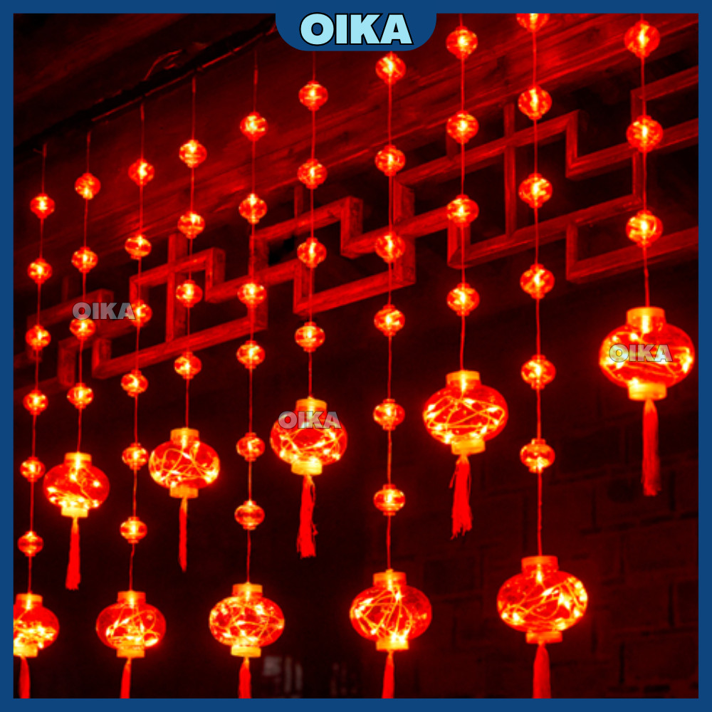 [2026 New] CNY Lantern Icicle Light 3M 10 Strands 福 Tanglung Window ...