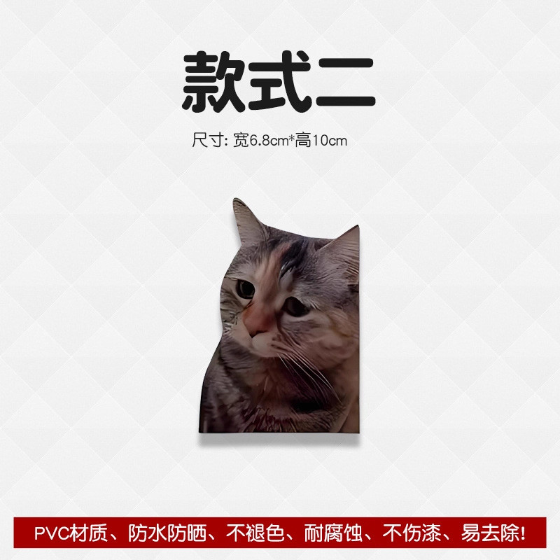 Cat Meme Car Sticker Funny Kitten Emoticon Pack Car Sticker Waterproof ...