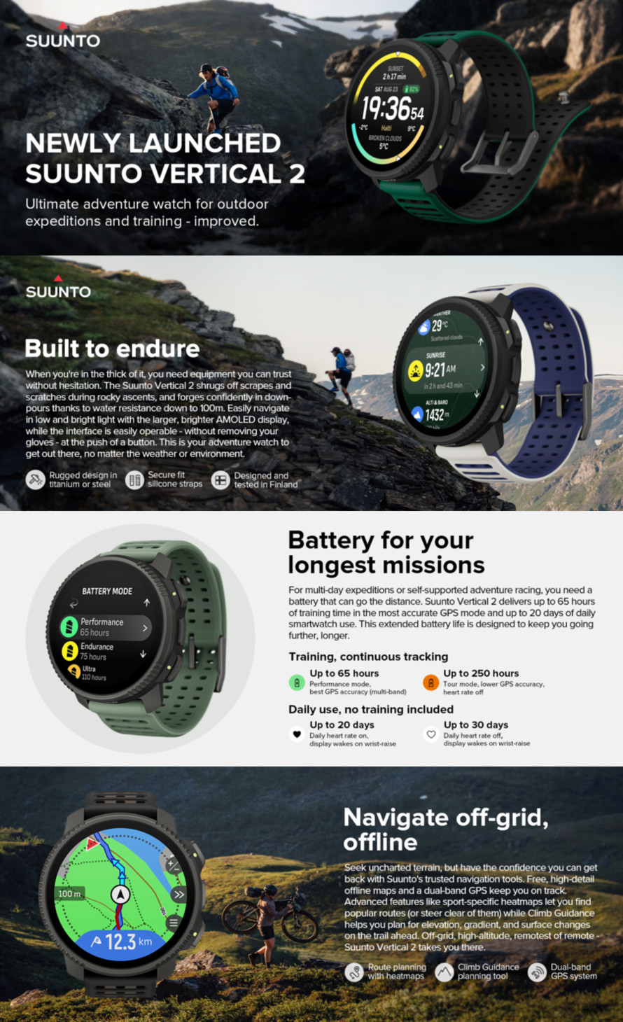 [NEW] Suunto Vertical 2 - 1.5" AMOLED Touchscreen Display, LED ...