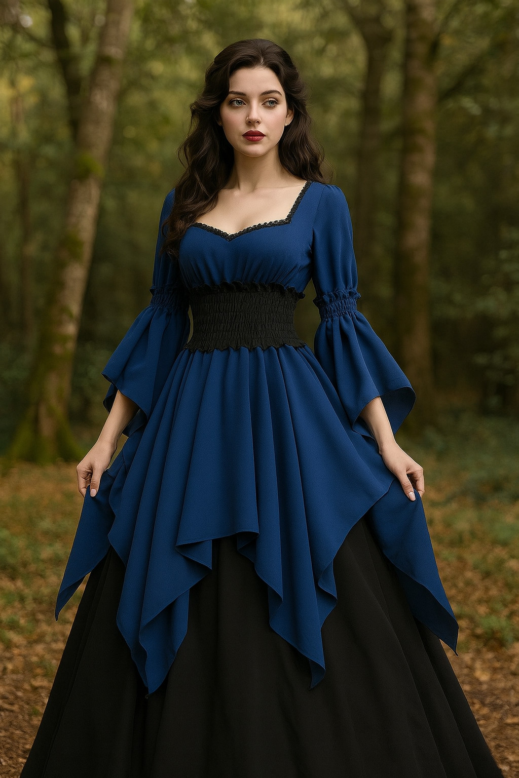 MYLITTLELASS Adult Medieval Witch Dress for Women Vintage Gothic Gown ...