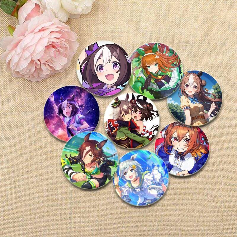 Cartoon Figure Special Week/Tokai Teio/Silence Suzuka Badge Uma musume ...